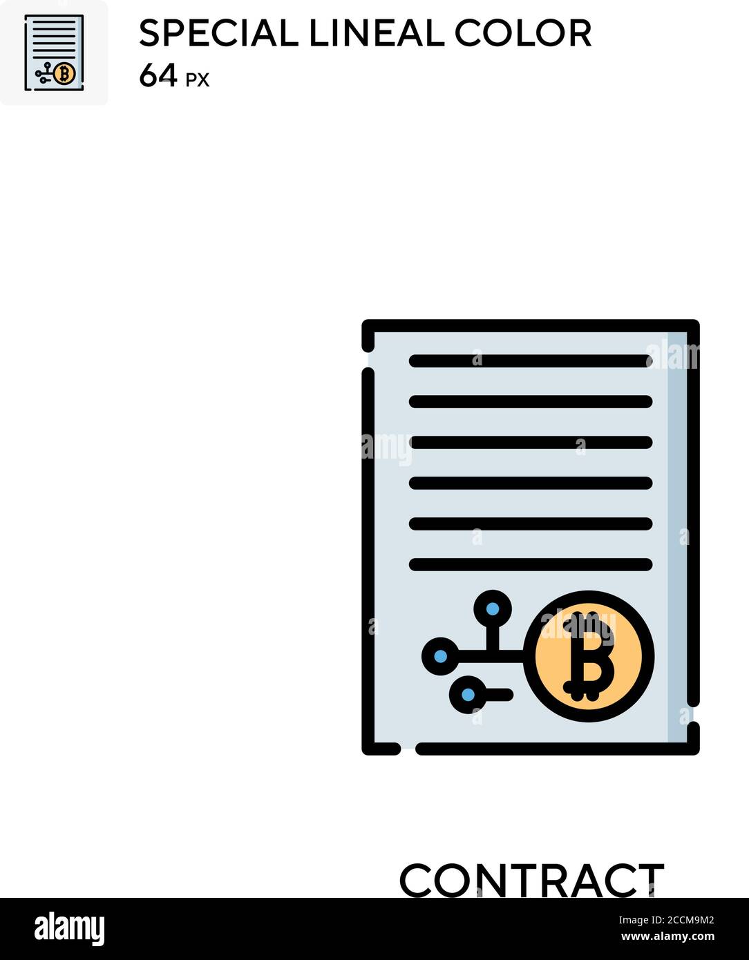 Icona colore lineare speciale contratto. Modello di disegno simbolo ...
