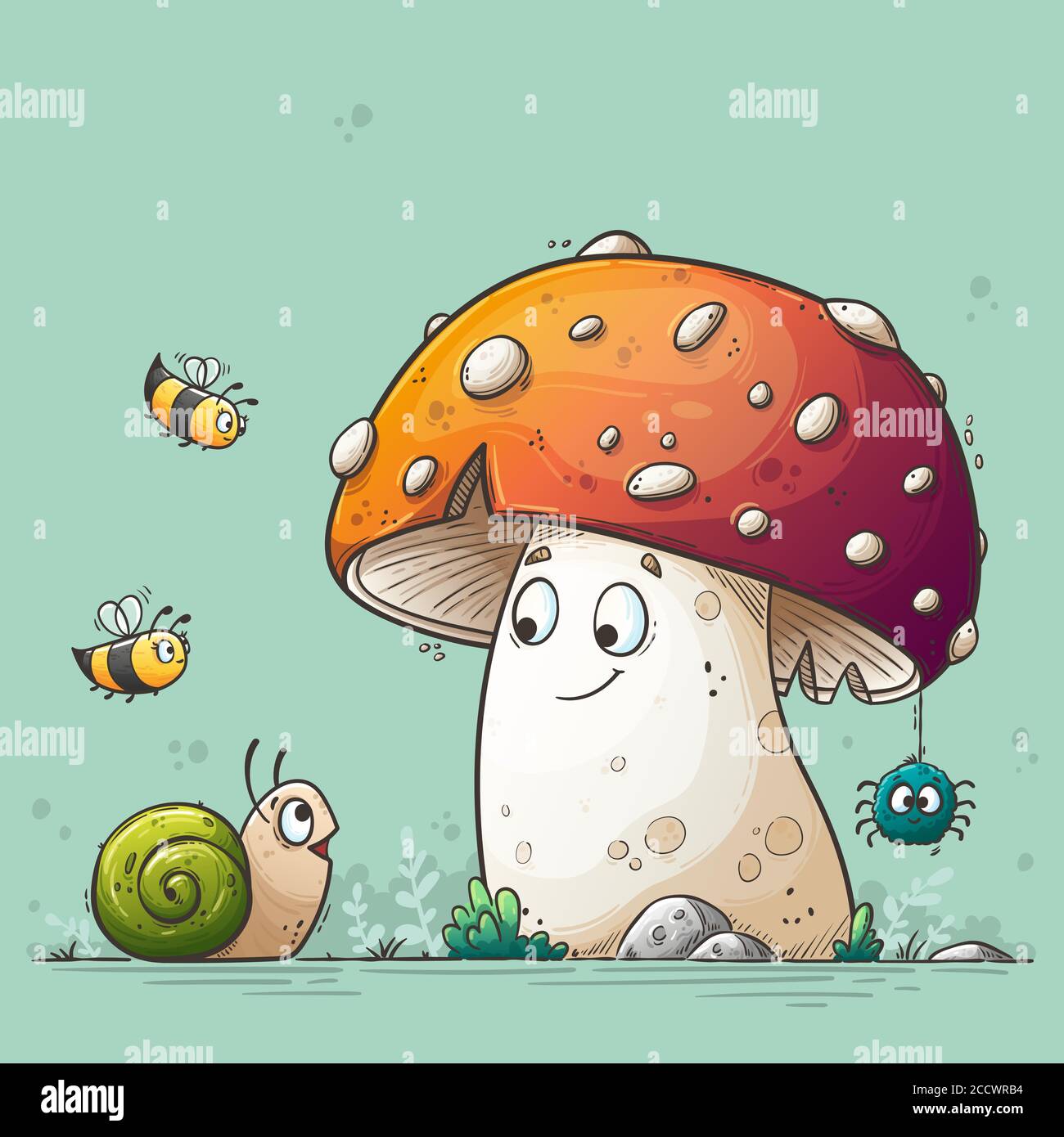 Cartoon illustration funny spider insect immagini e fotografie stock ad ...