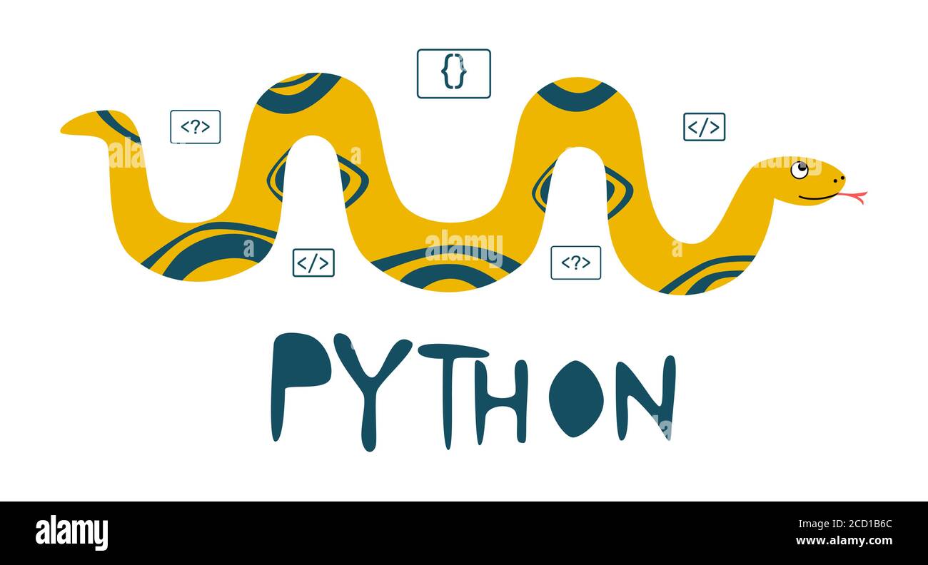 Simbolo del linguaggio del codice Python. Programmazione della codifica ...