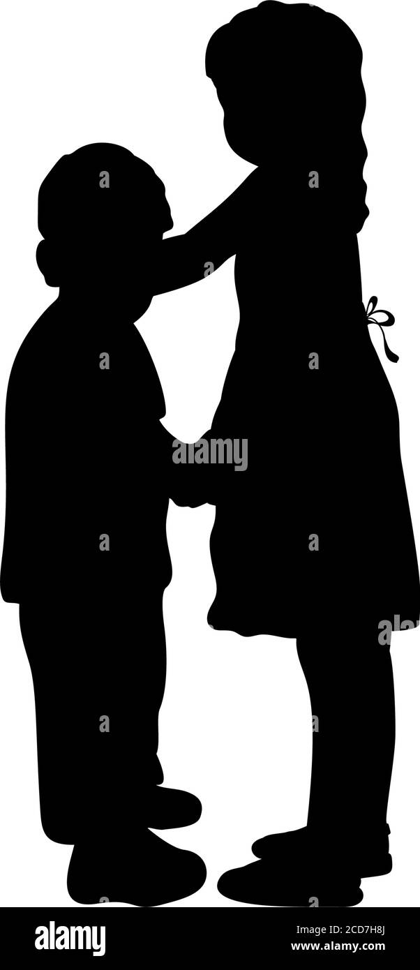 Ragazzo con la sorella maggiore Immagini Vettoriali Stock - Alamy