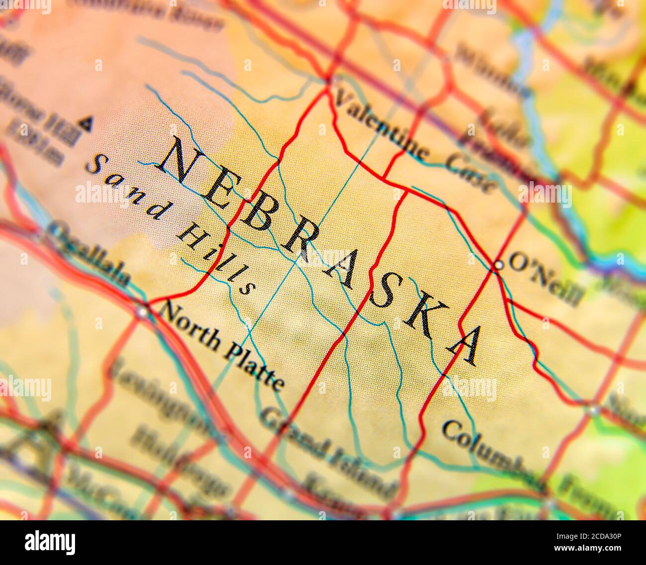 Nebraska State Map Immagini e Fotos Stock - Alamy
