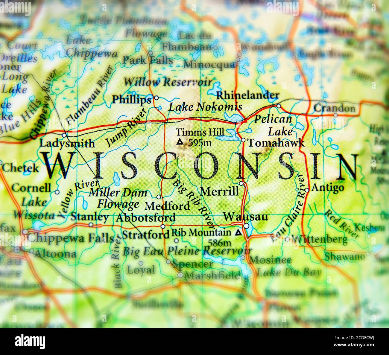 Mappa politica del wisconsin immagini e fotografie stock ad alta ...