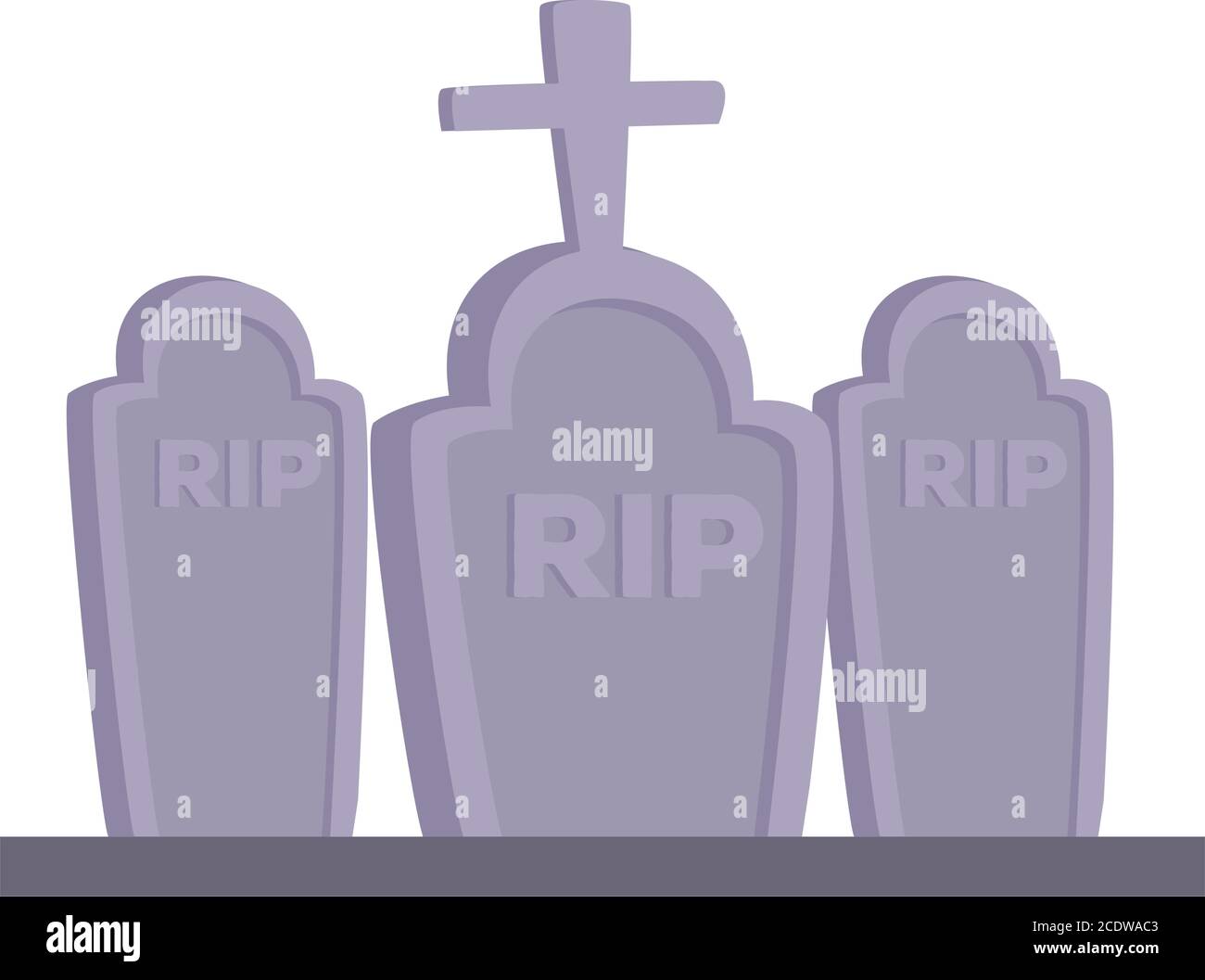 Disegno di tombe di RIP, tomba di morte elementare e tema spaventoso ...