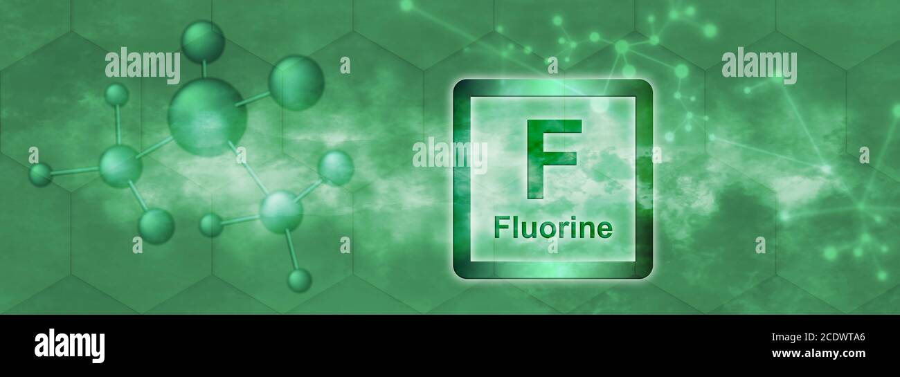 Simbolo dell'elemento atomo di fluoro immagini e fotografie stock ad ...