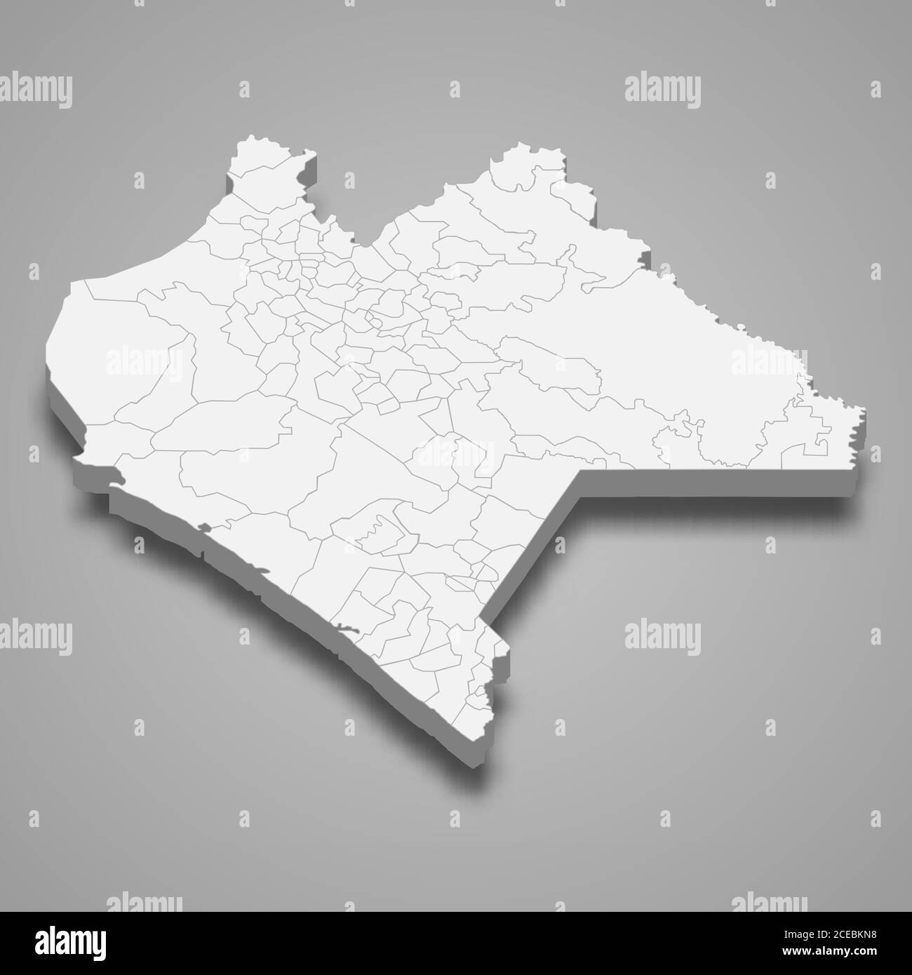 Mapa de chiapas con division politica immagini e fotografie stock ad ...