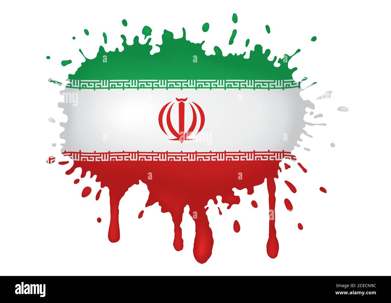 Bandiere iraniane Immagini Vettoriali Stock - Alamy