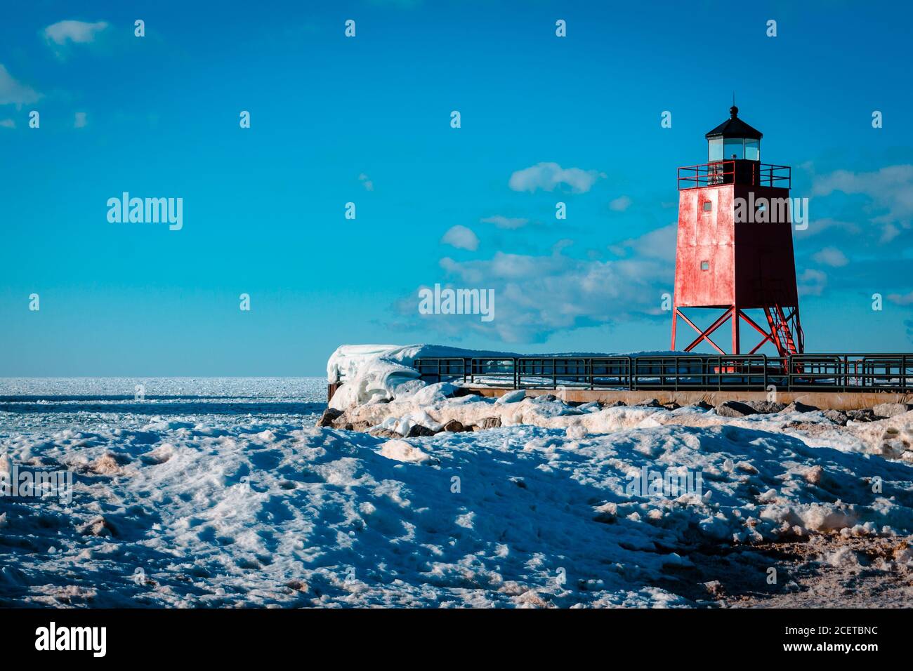 Faro del molo sud di charlevoix immagini e fotografie stock ad alta ...