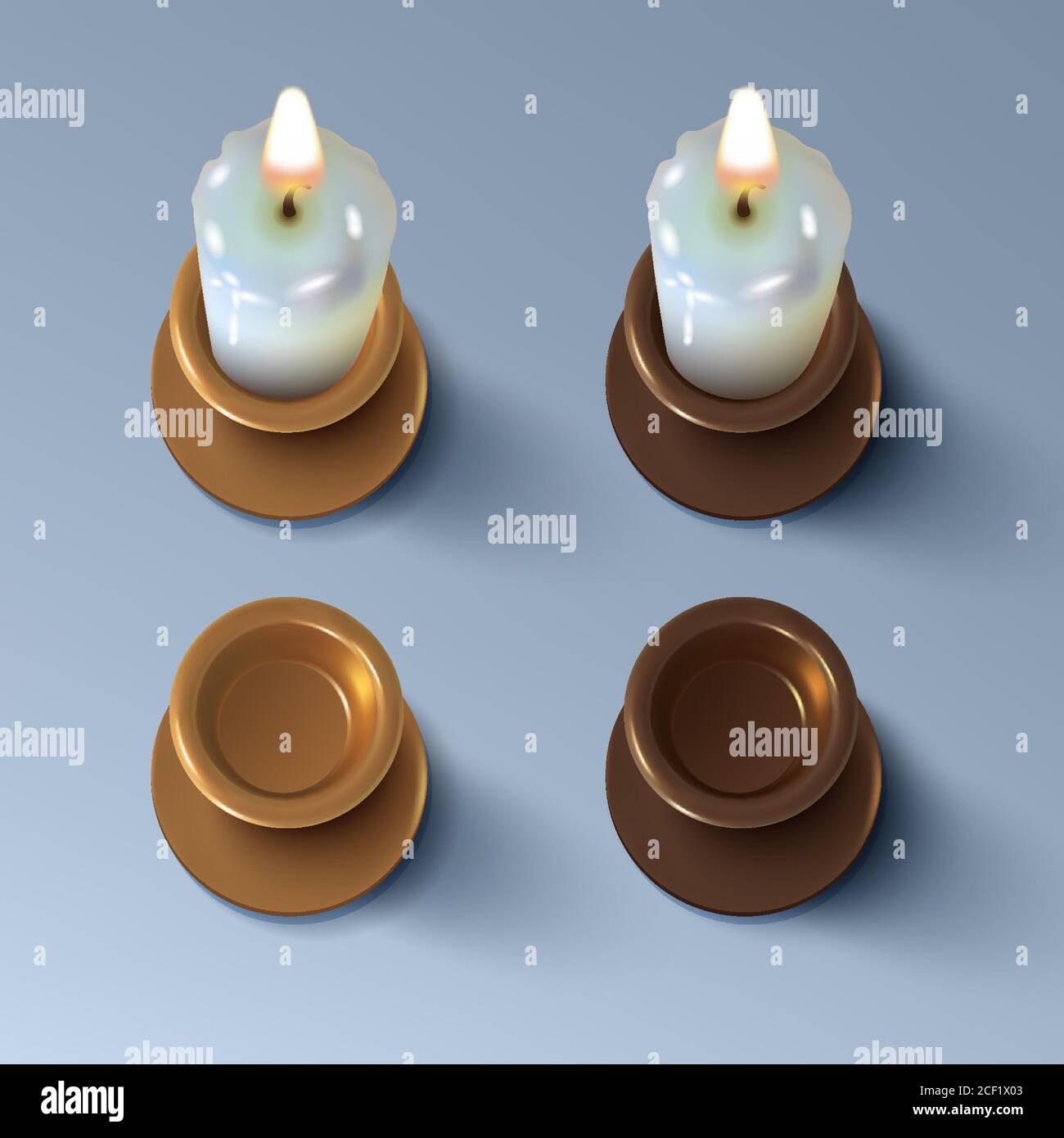 Candela accesa isolata Immagini Vettoriali Stock - Alamy