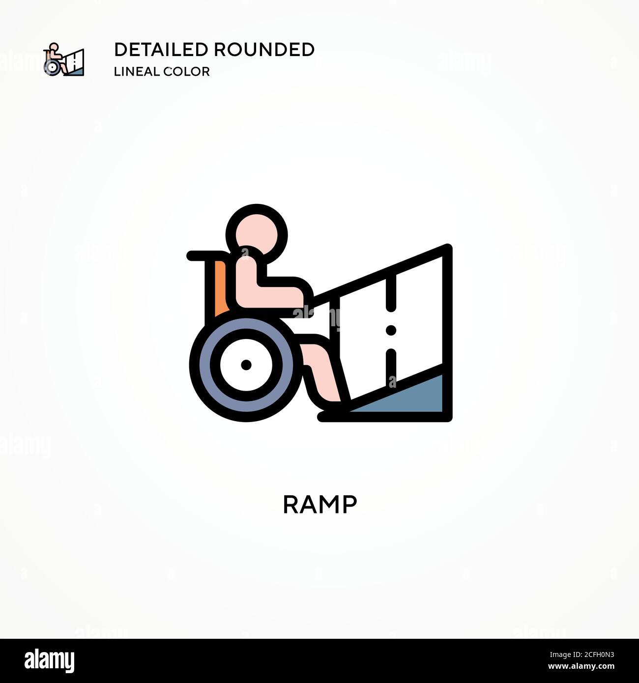 Rampa di cemento disabili Immagini Vettoriali Stock - Alamy