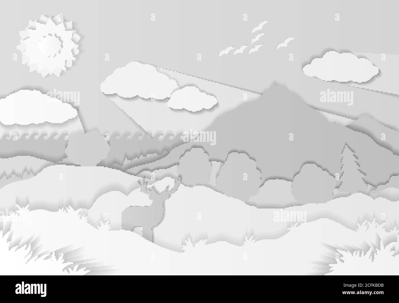 Sagoma di carta tagliata Immagini Vettoriali Stock - Alamy