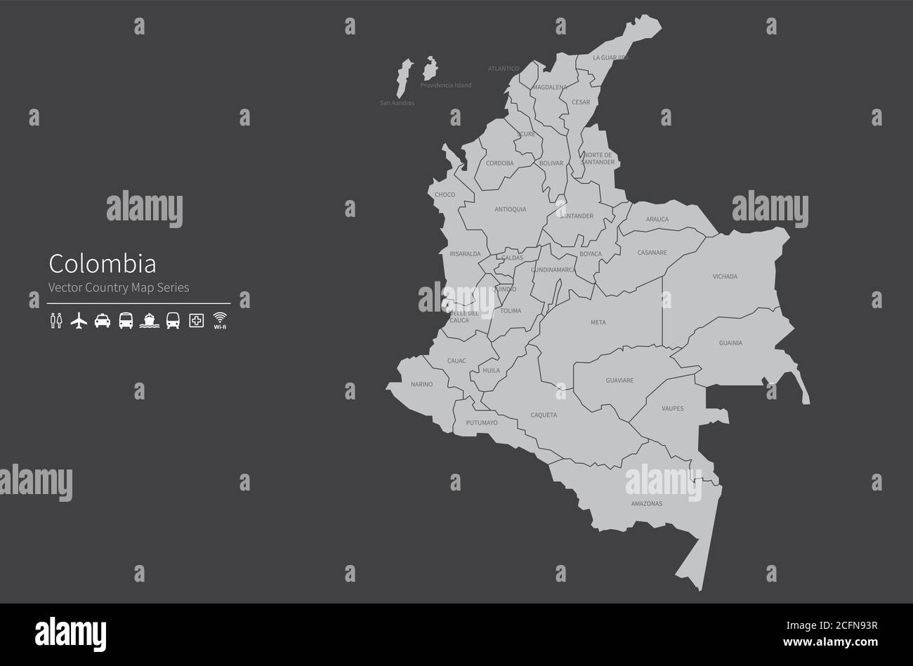 Colombia map immagini e fotografie stock ad alta risoluzione - Alamy