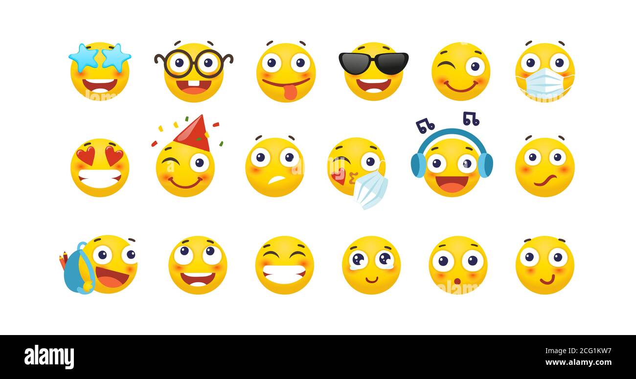 Emoticon emoji Immagini Vettoriali Stock - Alamy
