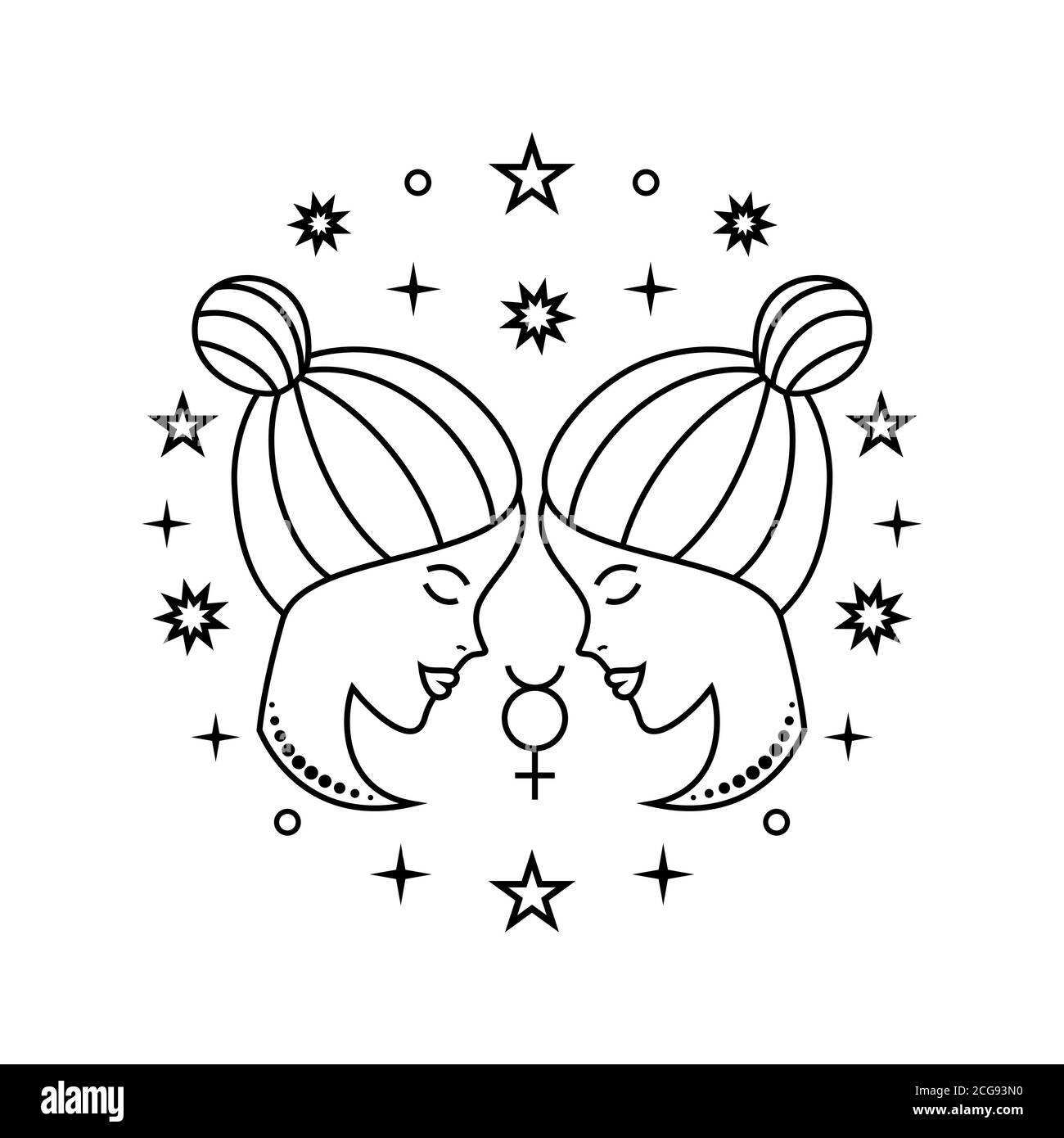 Simbolo zodiacale gemelli immagini e fotografie stock ad alta ...