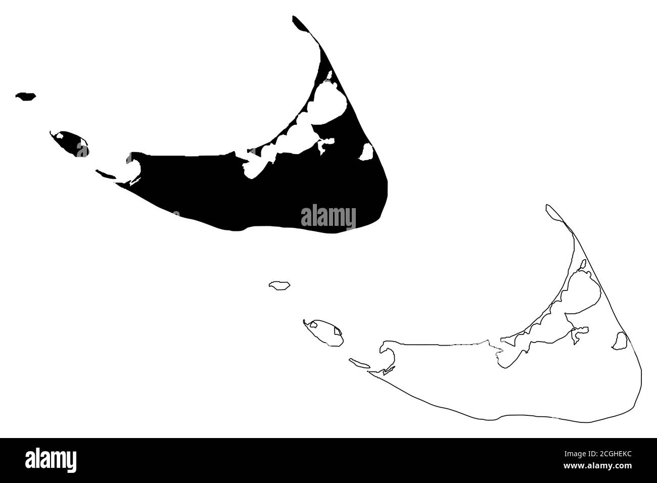 Mappa del nantucket Immagini Vettoriali Stock - Alamy