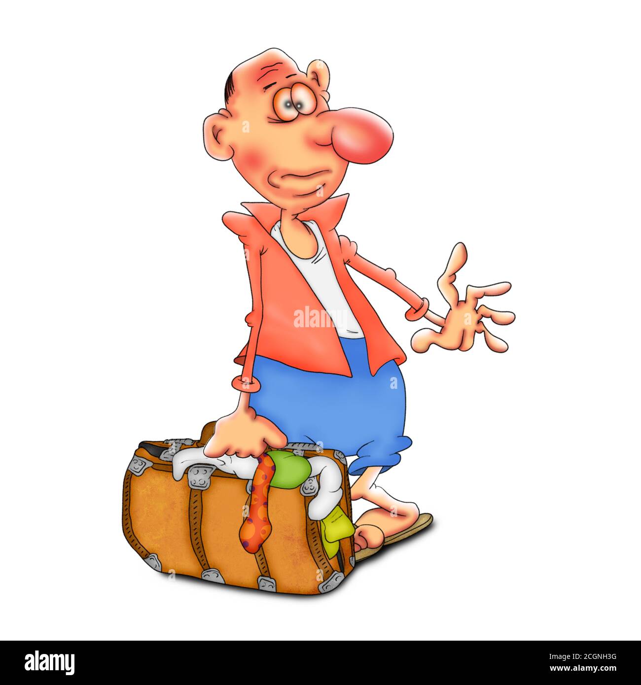 Uomo con valigia caricatura immagini e fotografie stock ad alta ...