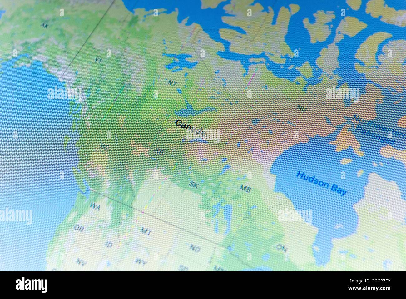 Mappa canada maps google immagini e fotografie stock ad alta ...