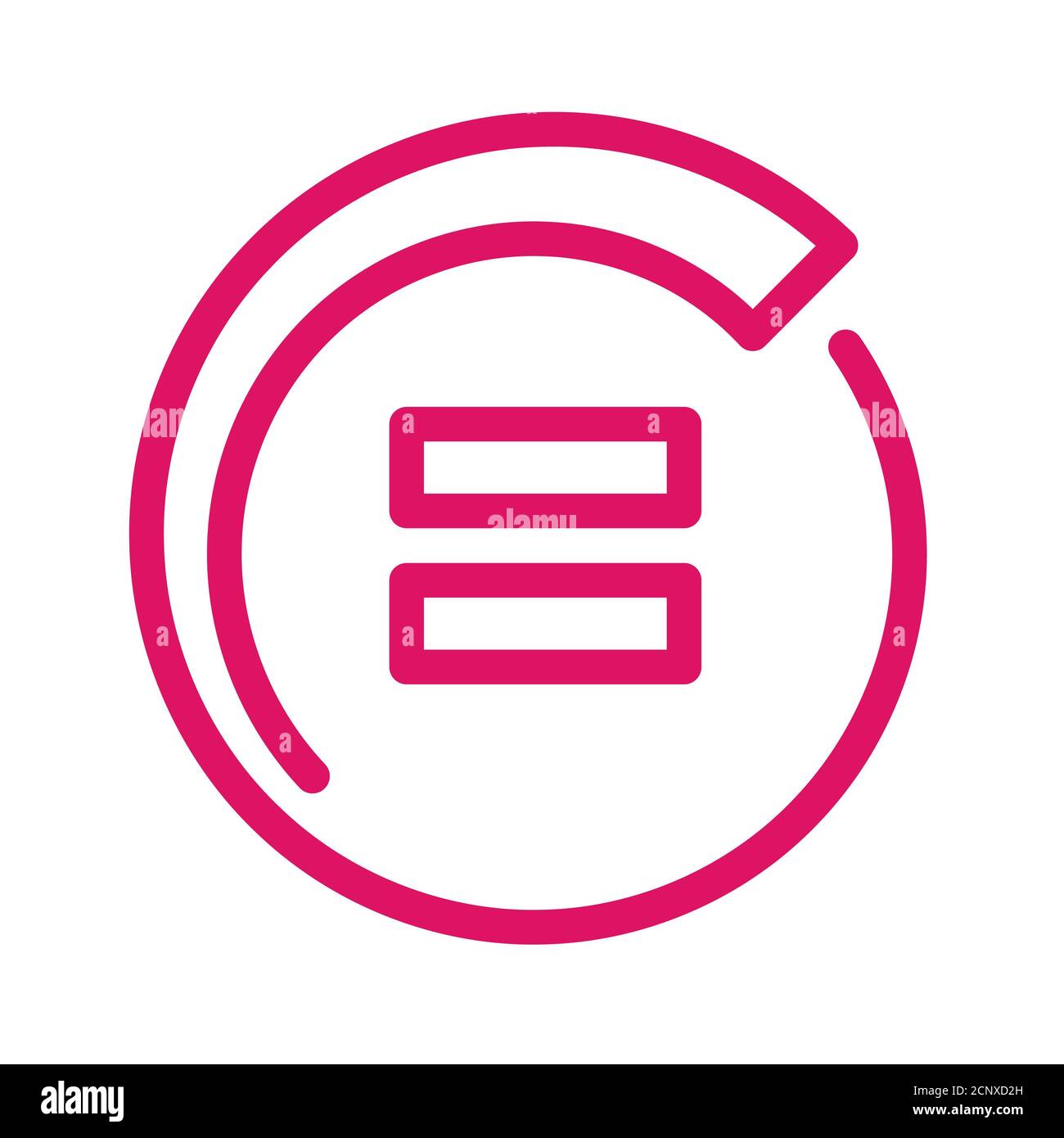 Icona a colori con disuguaglianze ridotte. Responsabilità sociale d ...