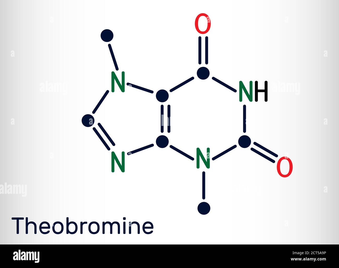 Theobromine molecule Immagini Vettoriali Stock - Alamy