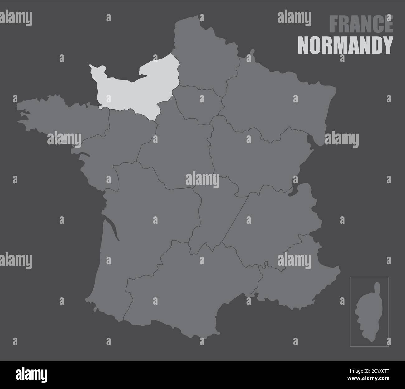 Mappa della normandia Immagini Vettoriali Stock - Alamy