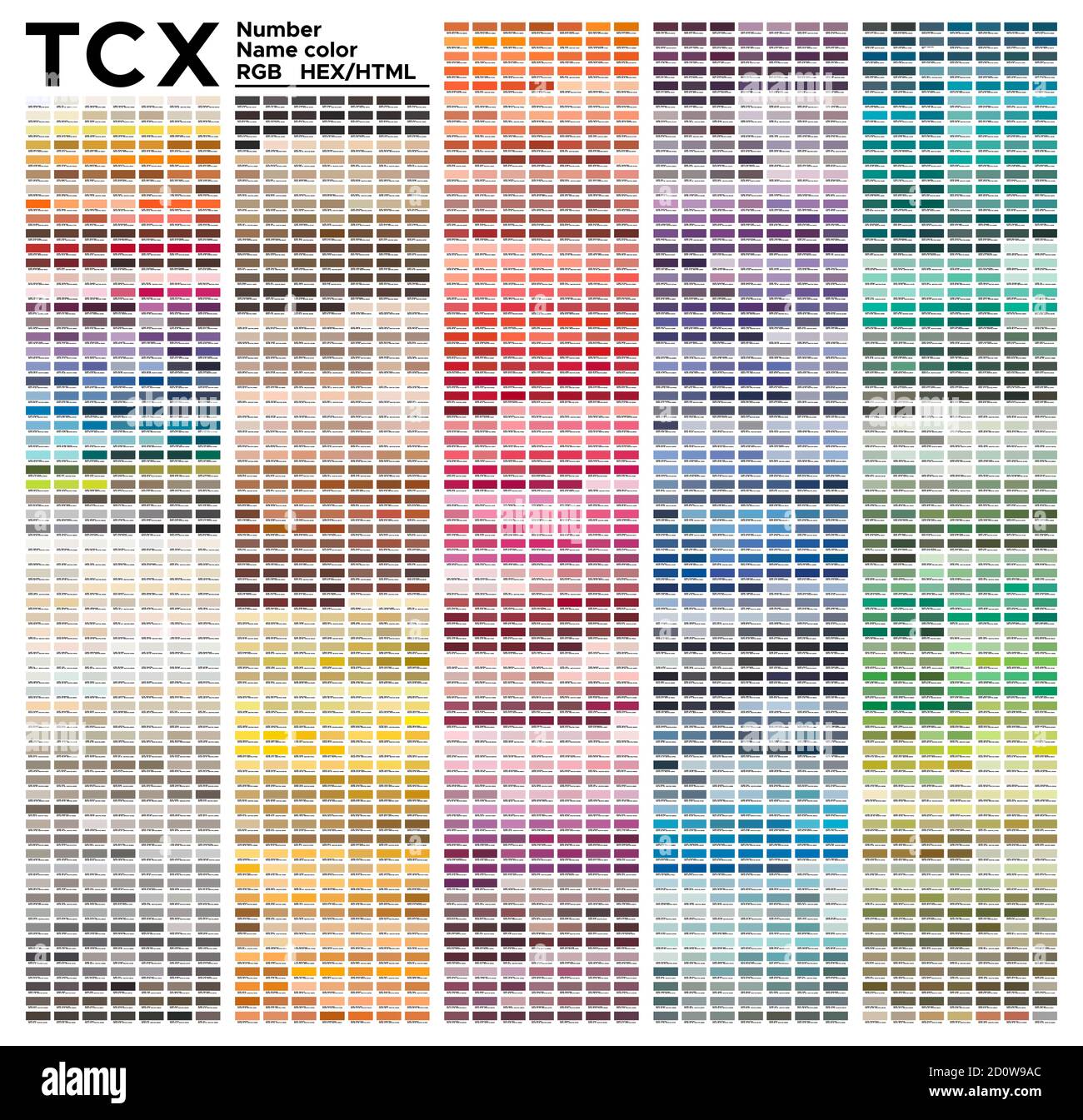 Grafico a colori Pantone dei colori della Moda, della Casa e degli ...