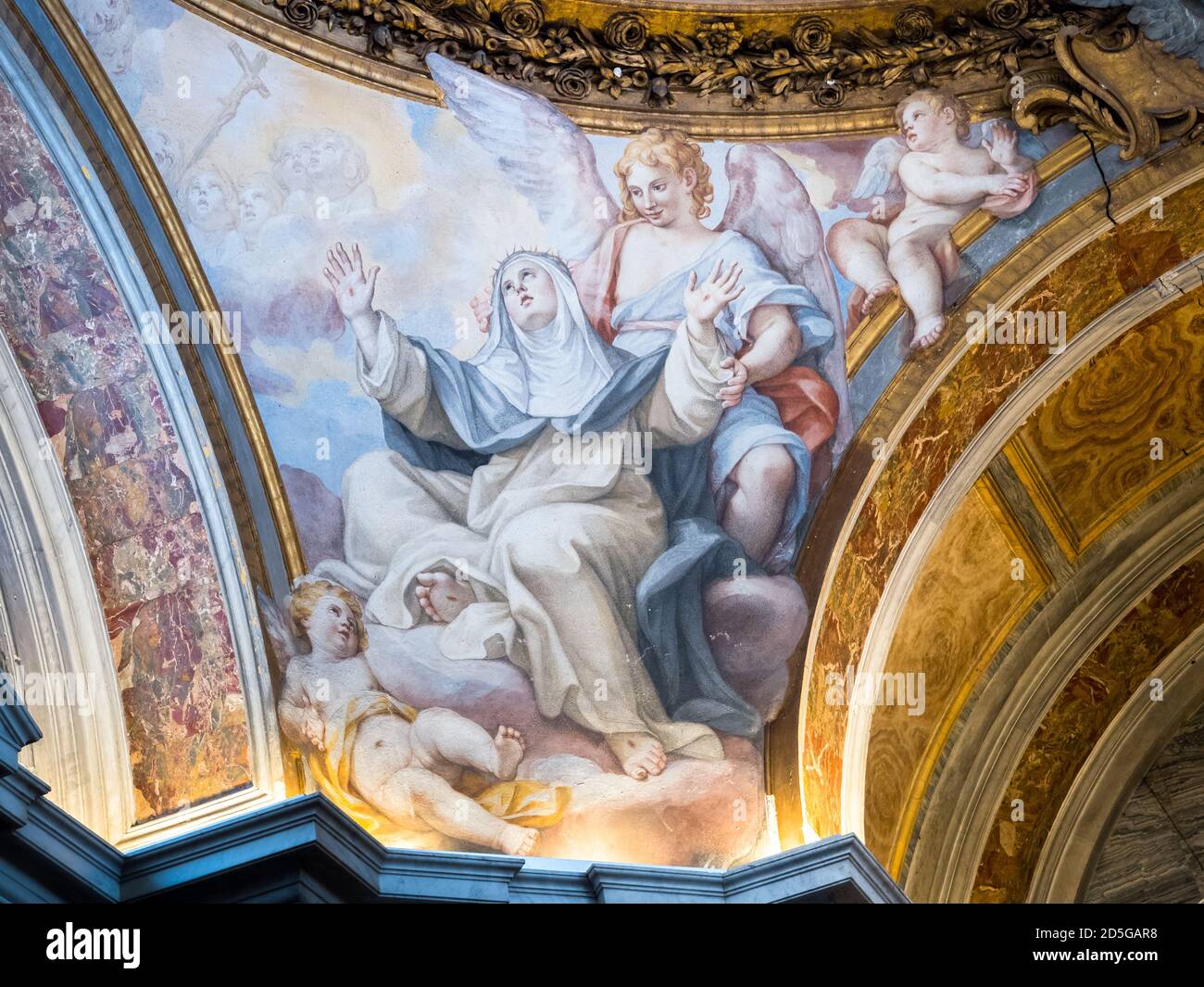 Cappella d'Elci o di Santa Caterina dettaglio nella Basilica di Santa ...