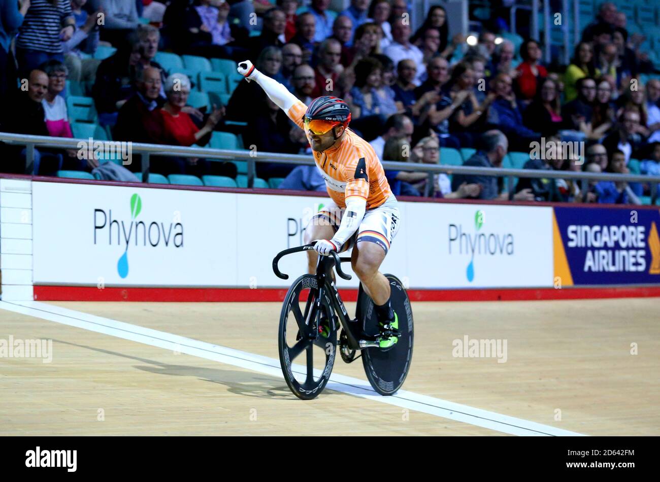 Robert Forstemann festeggia dopo aver vinto la finale maschile di ...