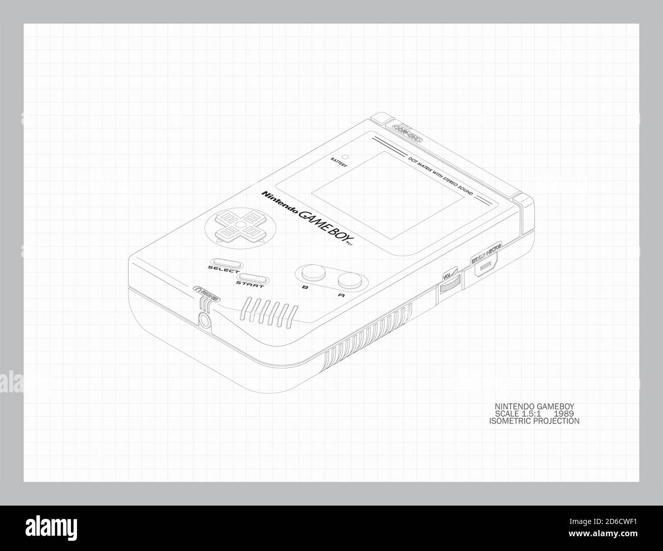 Un disegno tecnico-meccanico in proiezione isometrica e ortografica di ...