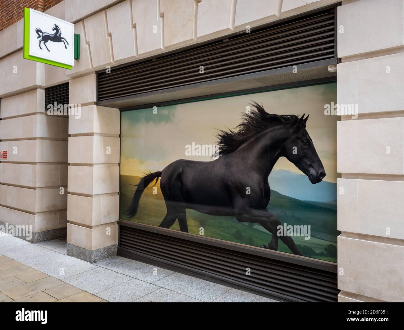 Segno del cavallo nero della banca dei lloyds immagini e fotografie ...