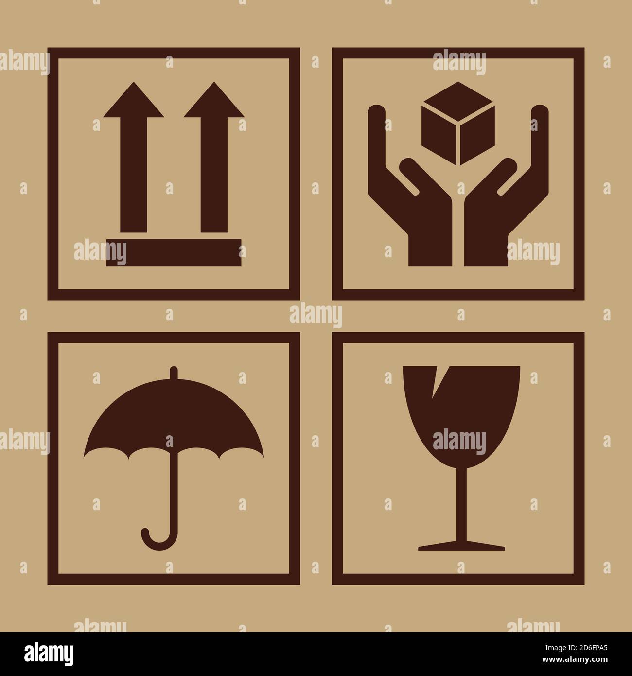 Simbolo fragile Immagini Vettoriali Stock - Alamy