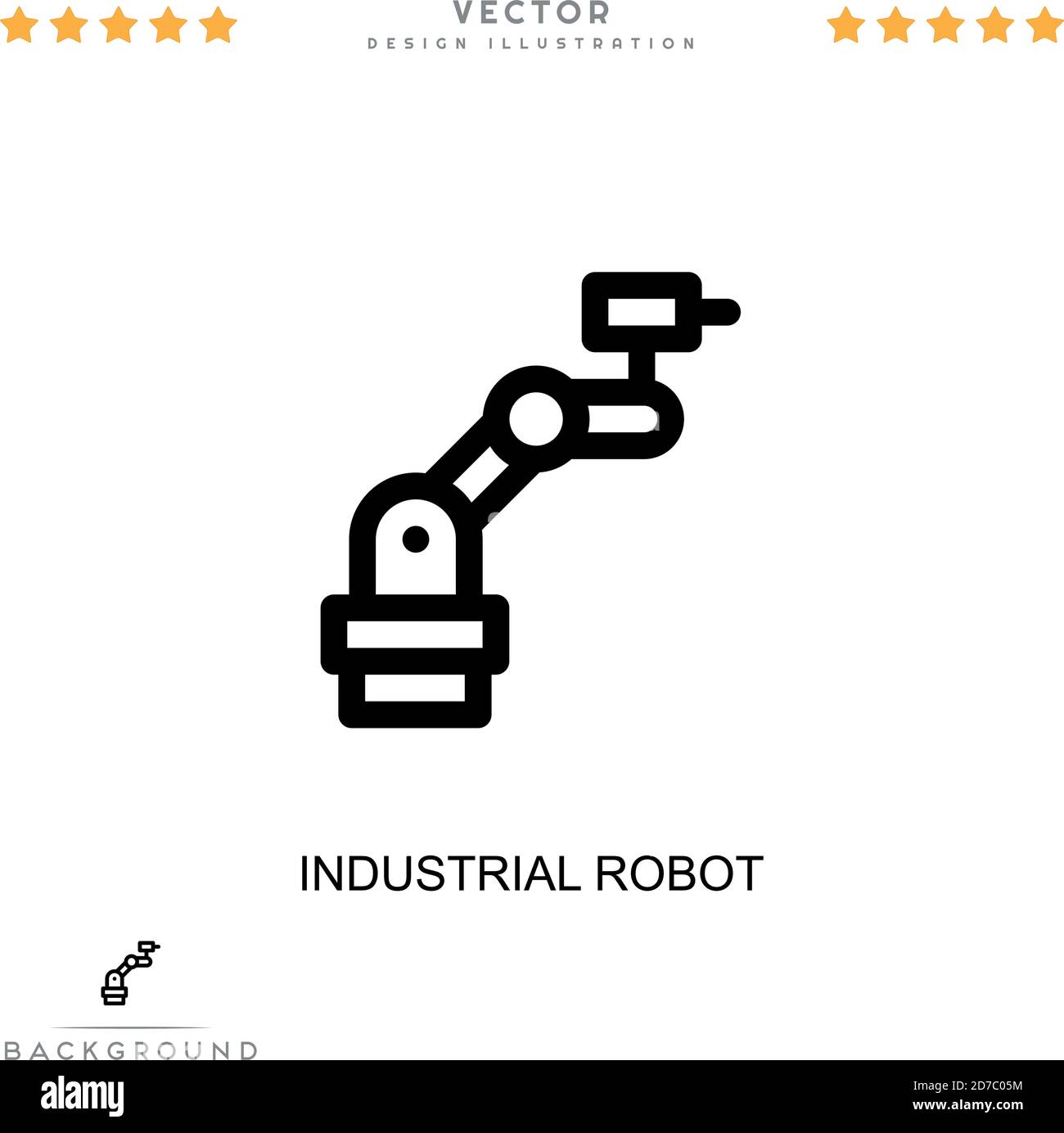 Icona robot industriale. Semplice elemento della raccolta delle ...