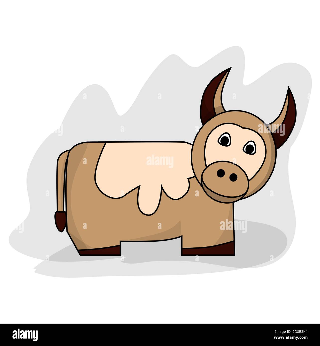 Testa stilizzata della mucca Immagini Vettoriali Stock - Alamy