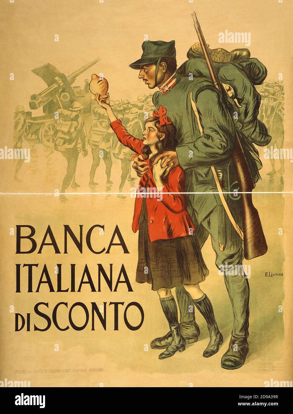 1917 , ITALIA : Poster di propaganda pubblicitaria italiana per LA ...
