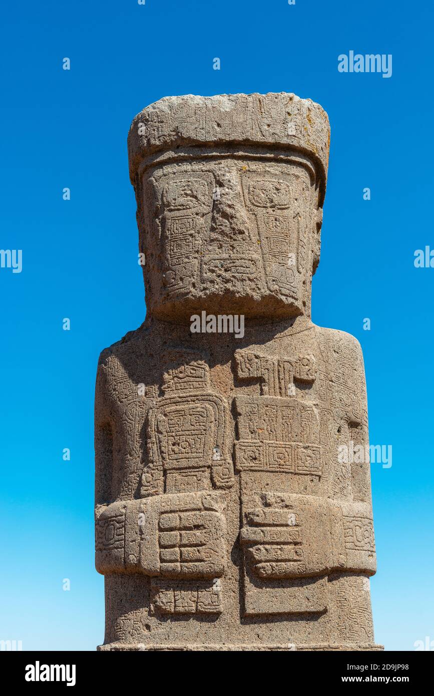 Monolito Estela Ponce, Kalasasya, sito archeologico Tiwanaku o ...