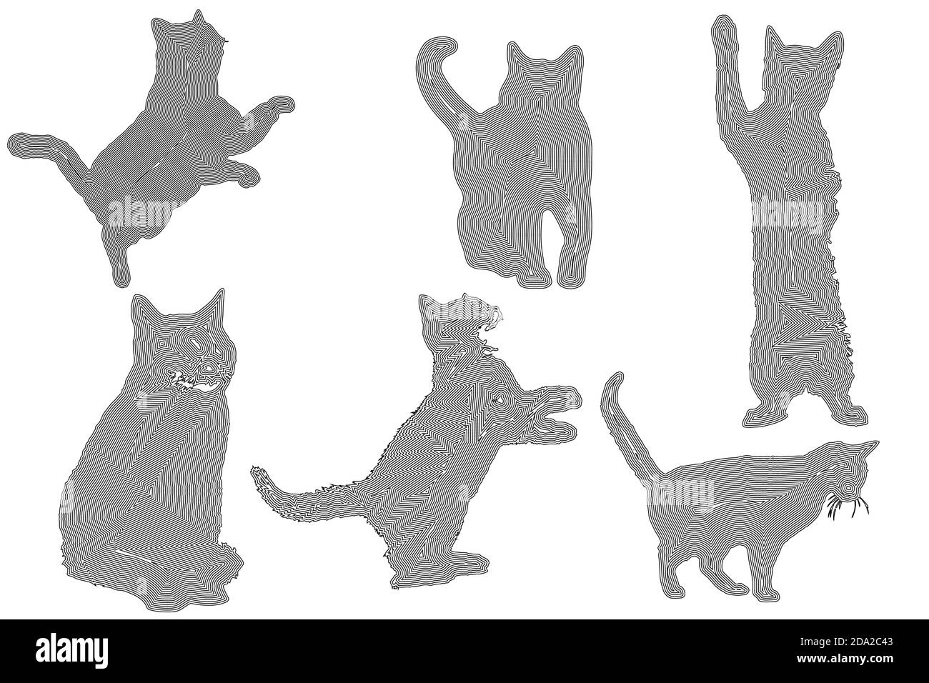 Sagoma di gatti Immagini Vettoriali Stock - Alamy