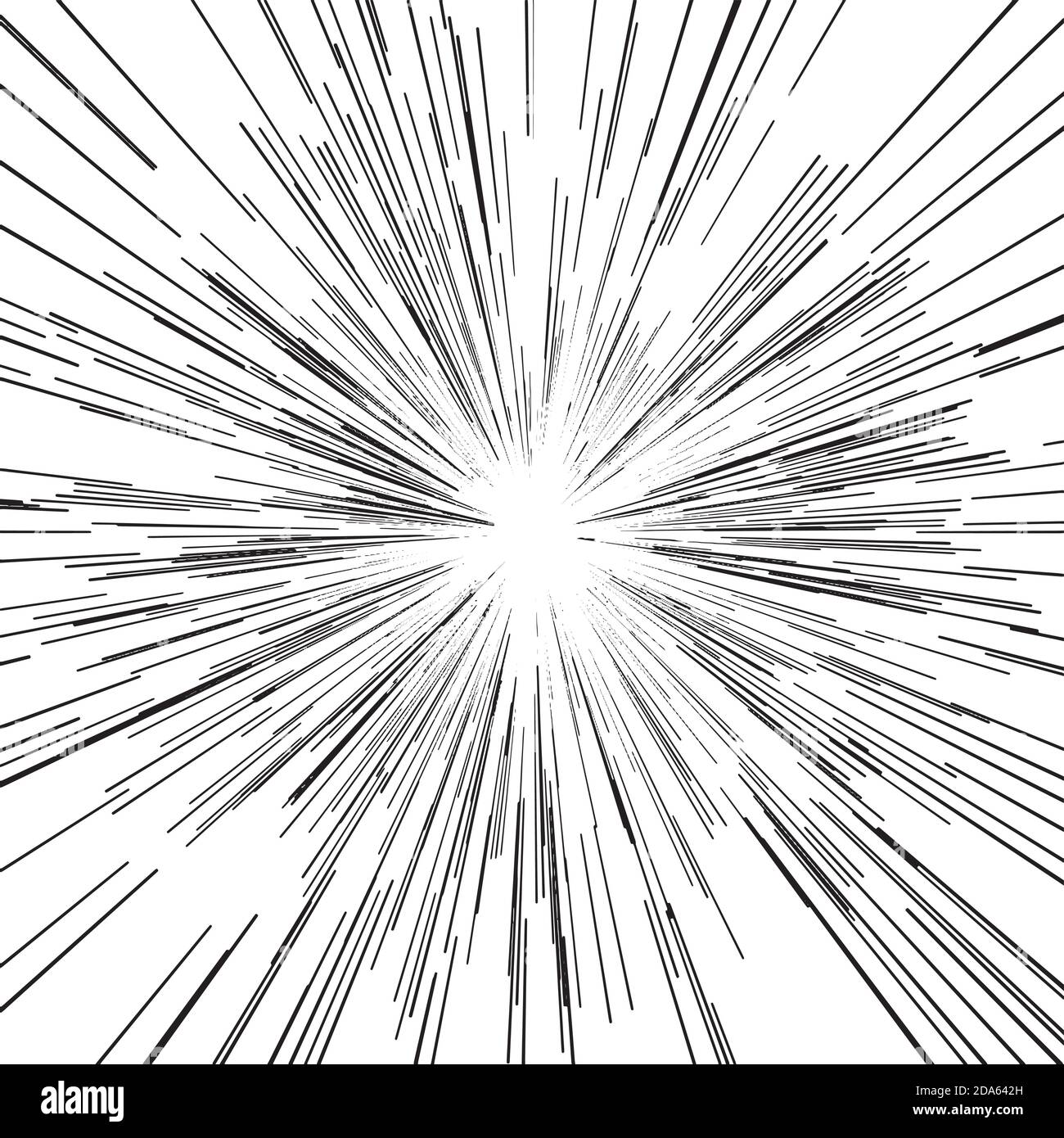 illustrazione vettore astratto velocità radiale movimento linee nere ...