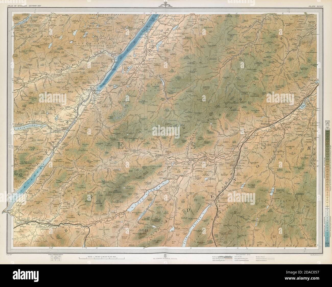 Scotland loch ness map immagini e fotografie stock ad alta risoluzione ...