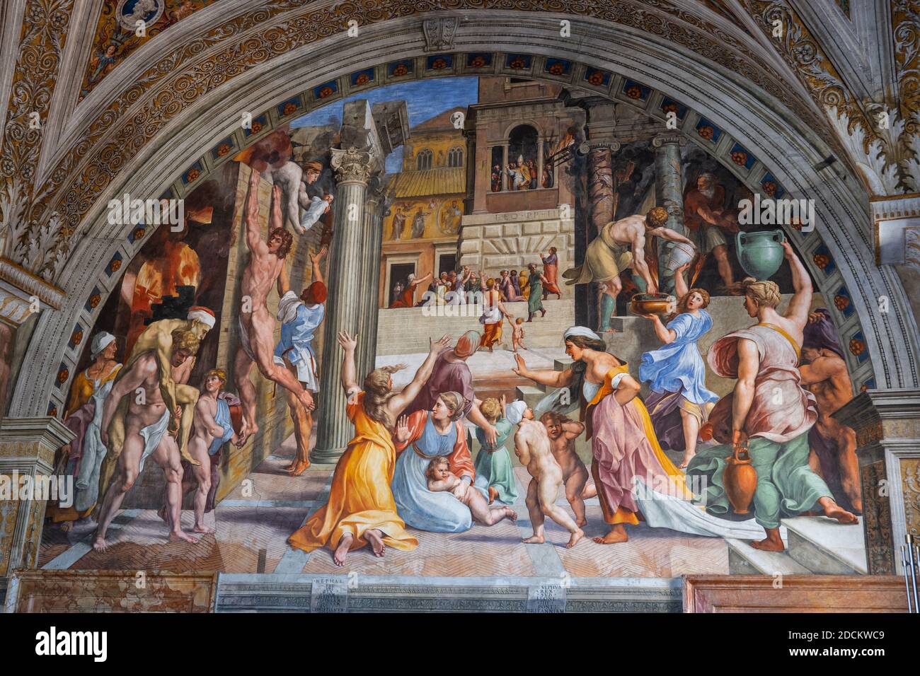 Dipingere fuoco nel borgo di raffaello immagini e fotografie stock ad ...