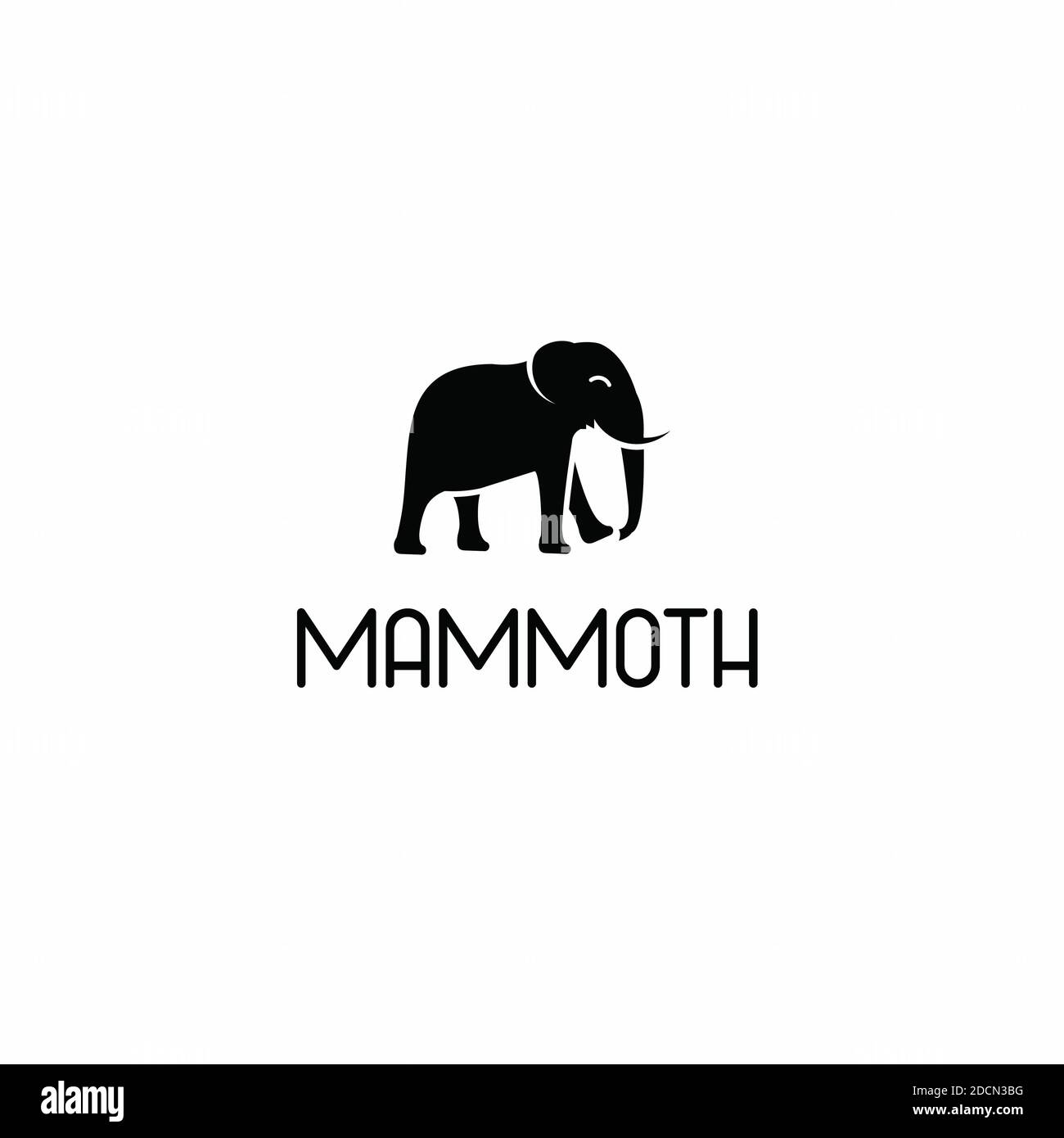 simbolo icona mammut logo ispirazione design Foto stock - Alamy