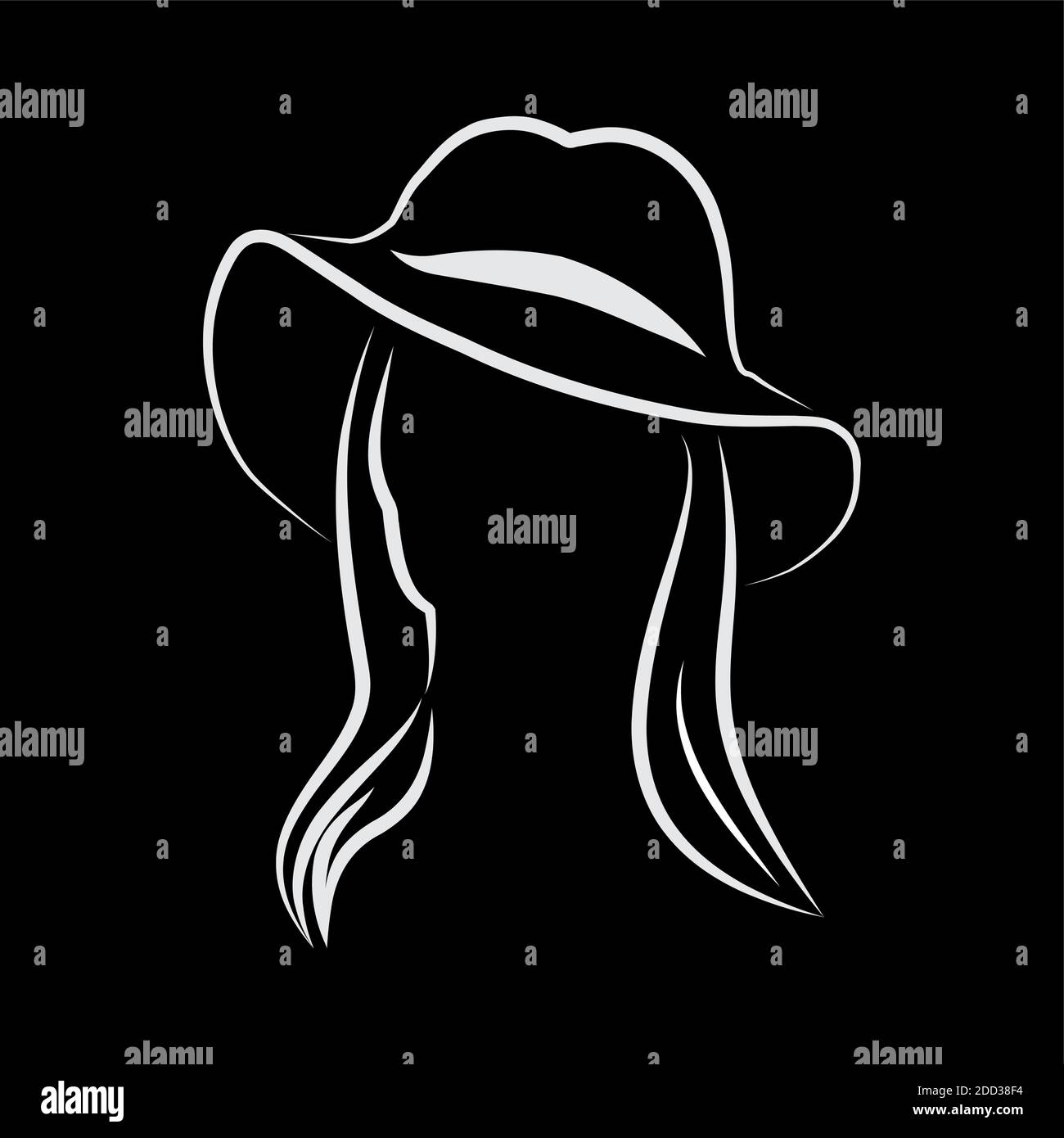Donna con cappello Immagini Vettoriali Stock - Alamy