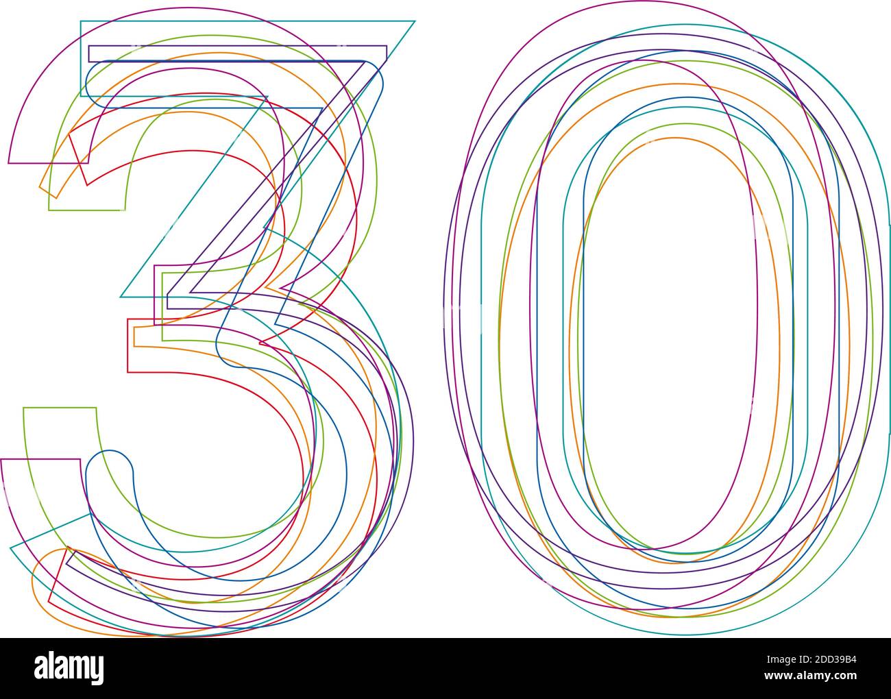Numero 30 % Immagini Vettoriali Stock - Alamy