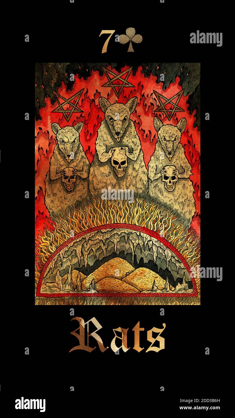 Ratti. Carta dei misteri gotici del misteri del mazzo oracolo di ...