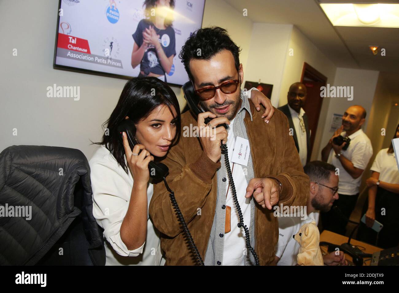 Leïla Bekhti e Jonathan Cohen partecipano al 15° giorno della Carità di Aurel BGC per onorare la ...