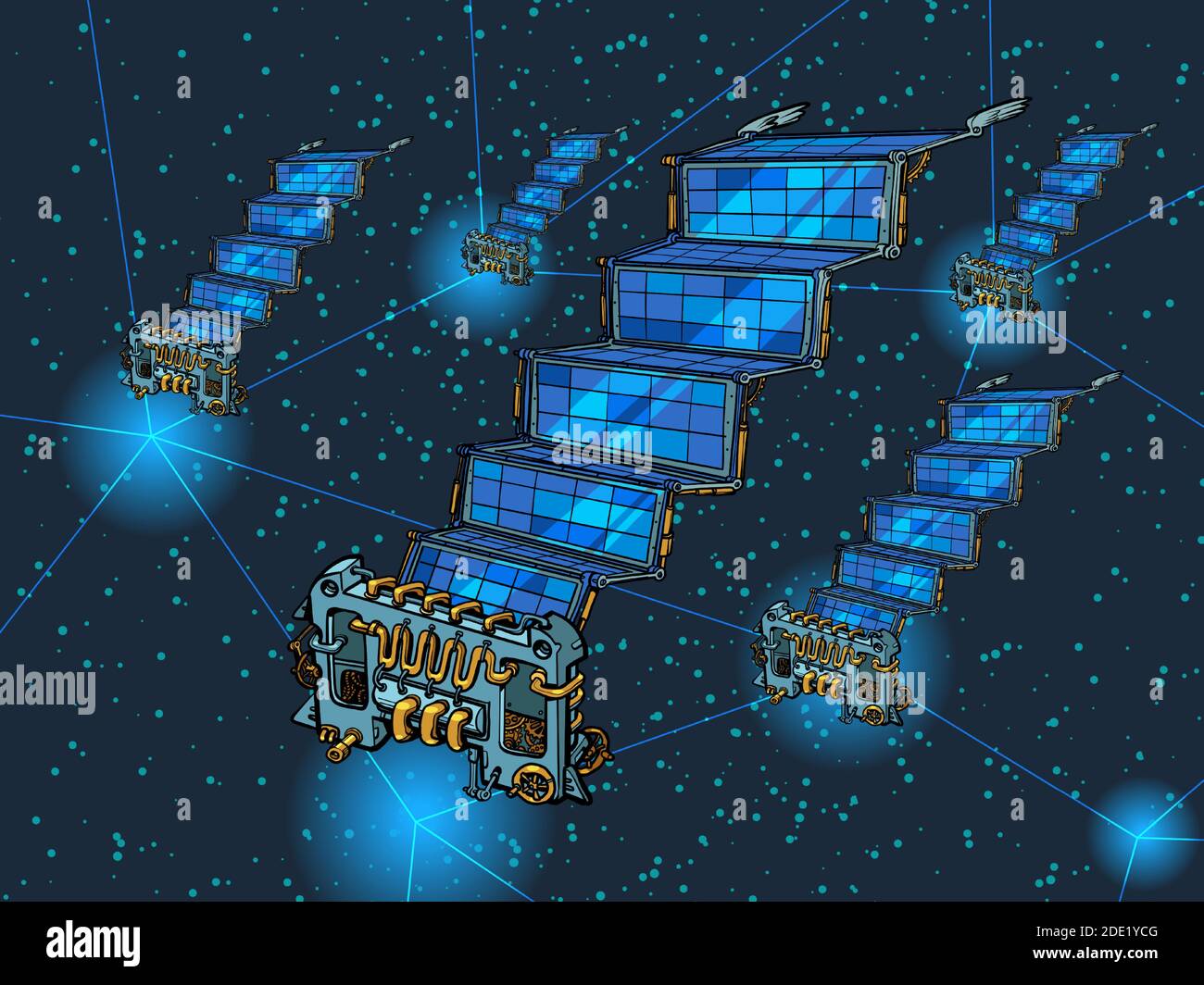 Rete di telecomunicazioni digitale Immagini Vettoriali Stock - Alamy