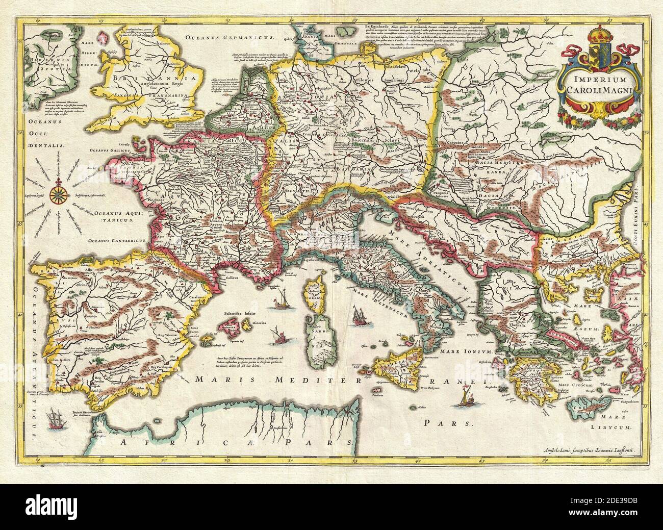 Mappa antica della danimarca immagini e fotografie stock ad alta ...