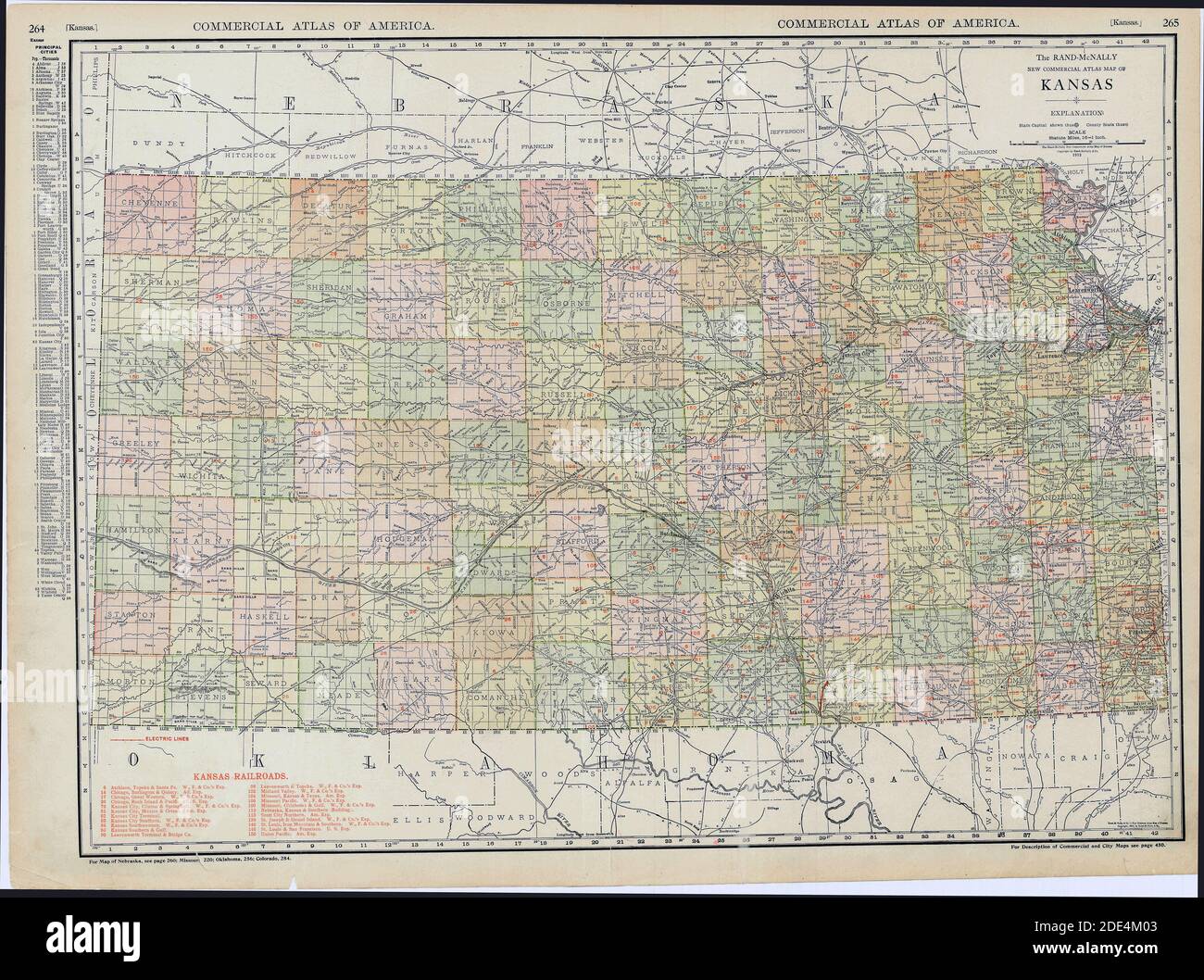 Mappa del kansas d'epoca immagini e fotografie stock ad alta ...