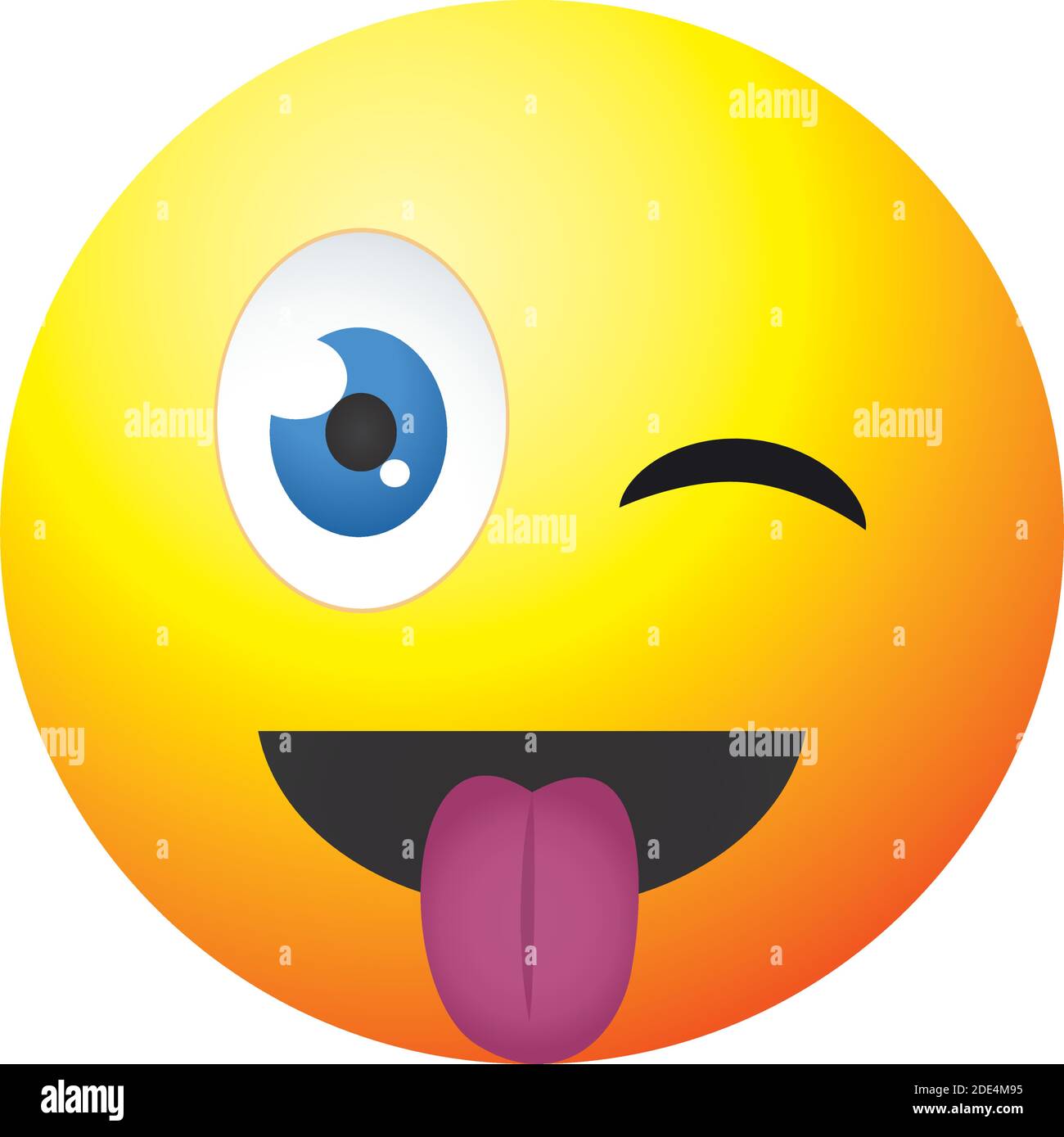 verricello emoji faccia con lingua su sfondo bianco, disegno colorato ...