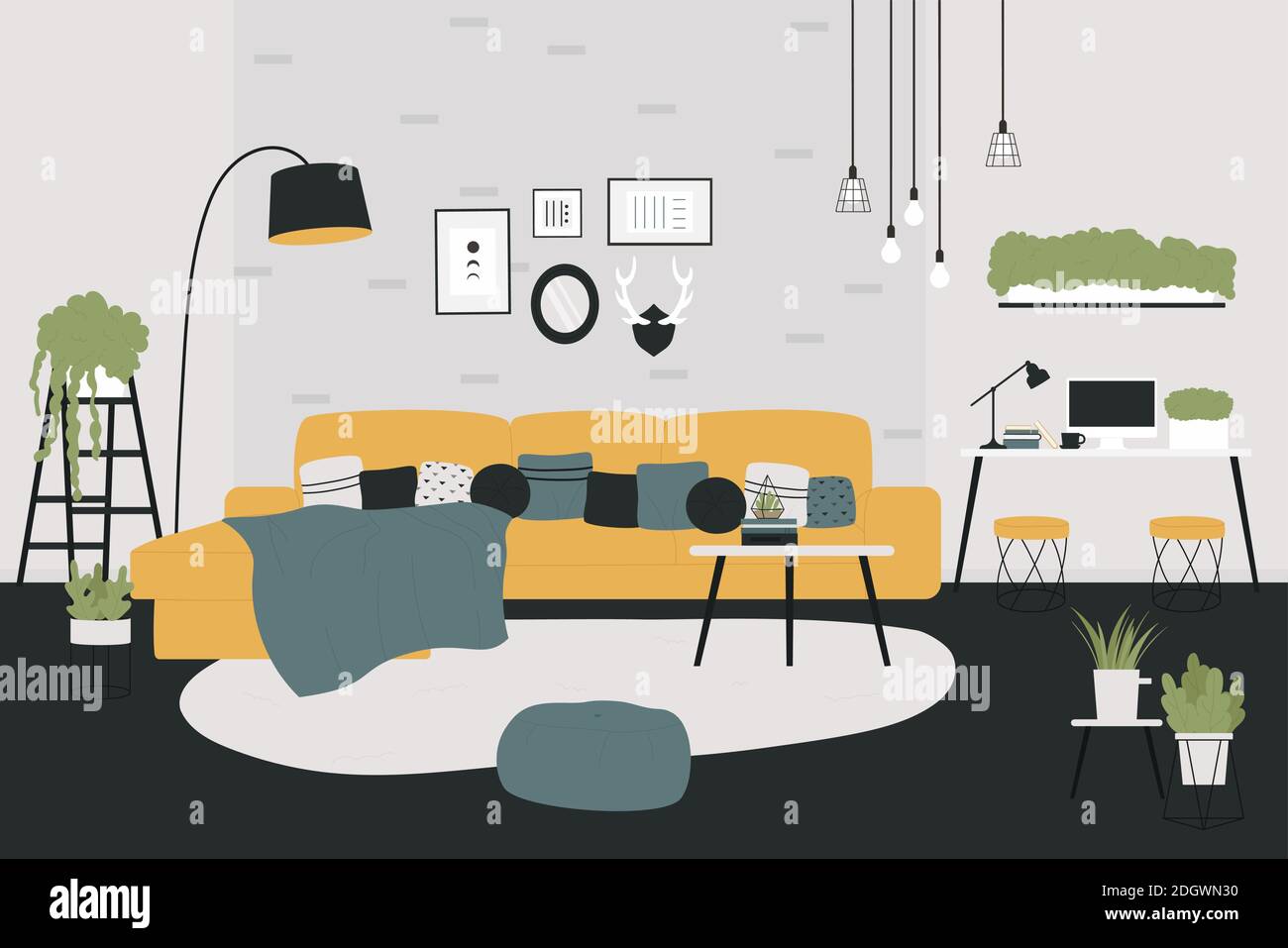 Dipinti di stanza Immagini Vettoriali Stock - Alamy