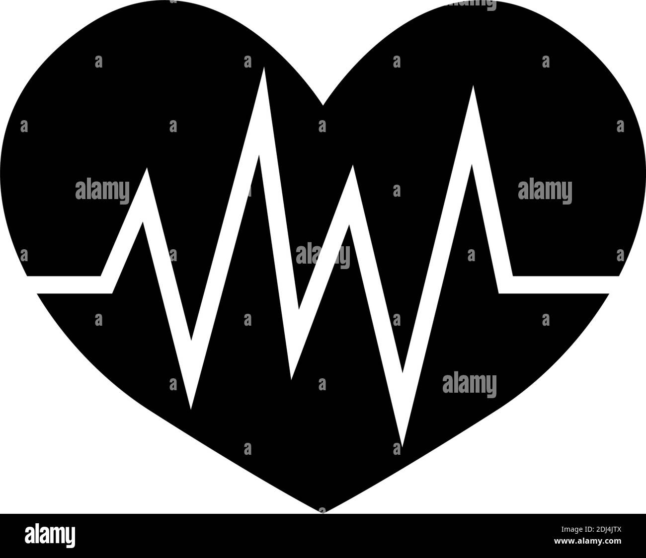 Polso cardiaco, cardiogramma ECG heartbeat. Illustrazione dell'icona ...