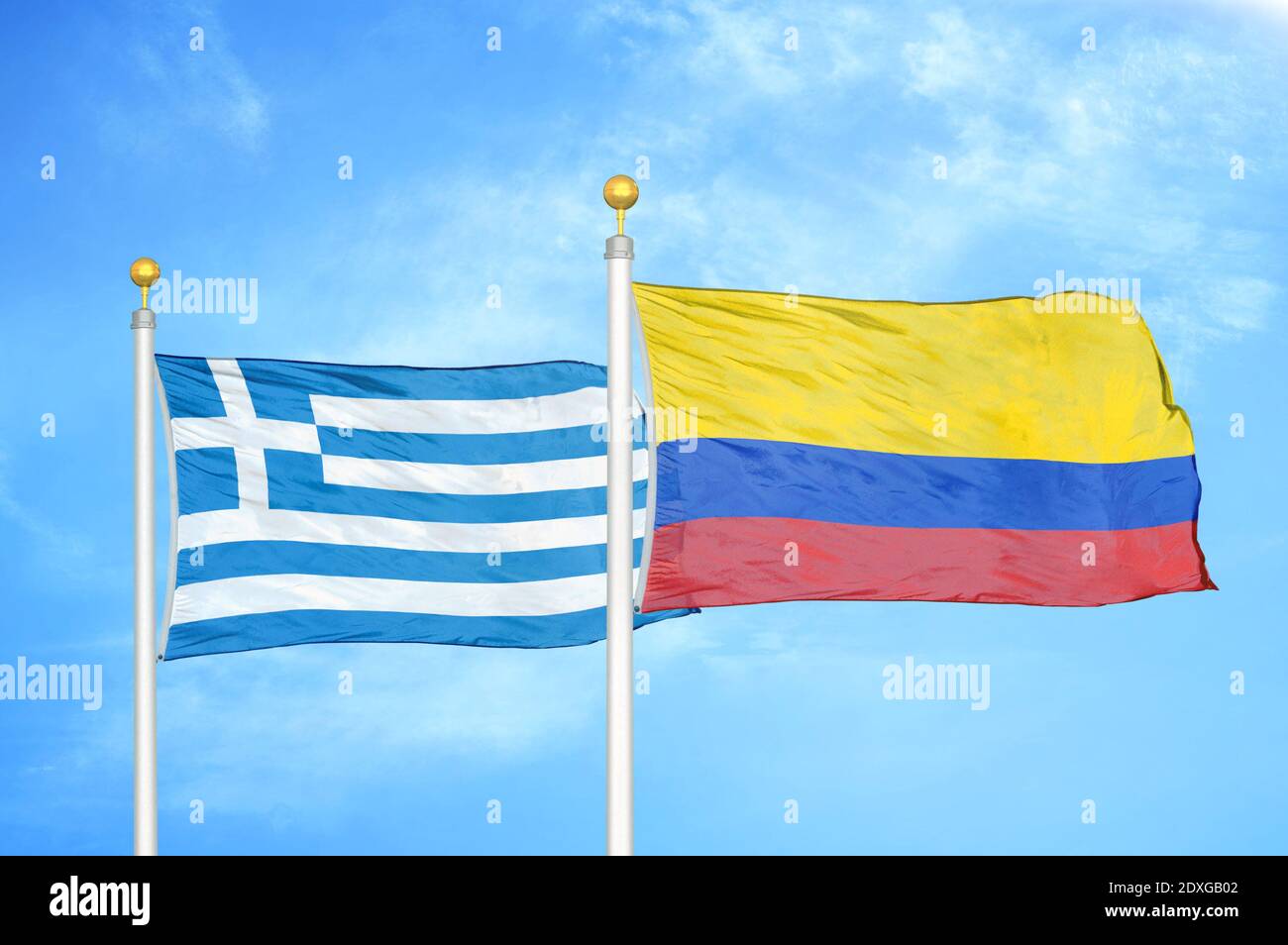 Bandiera greca della colombia immagini e fotografie stock ad alta ...