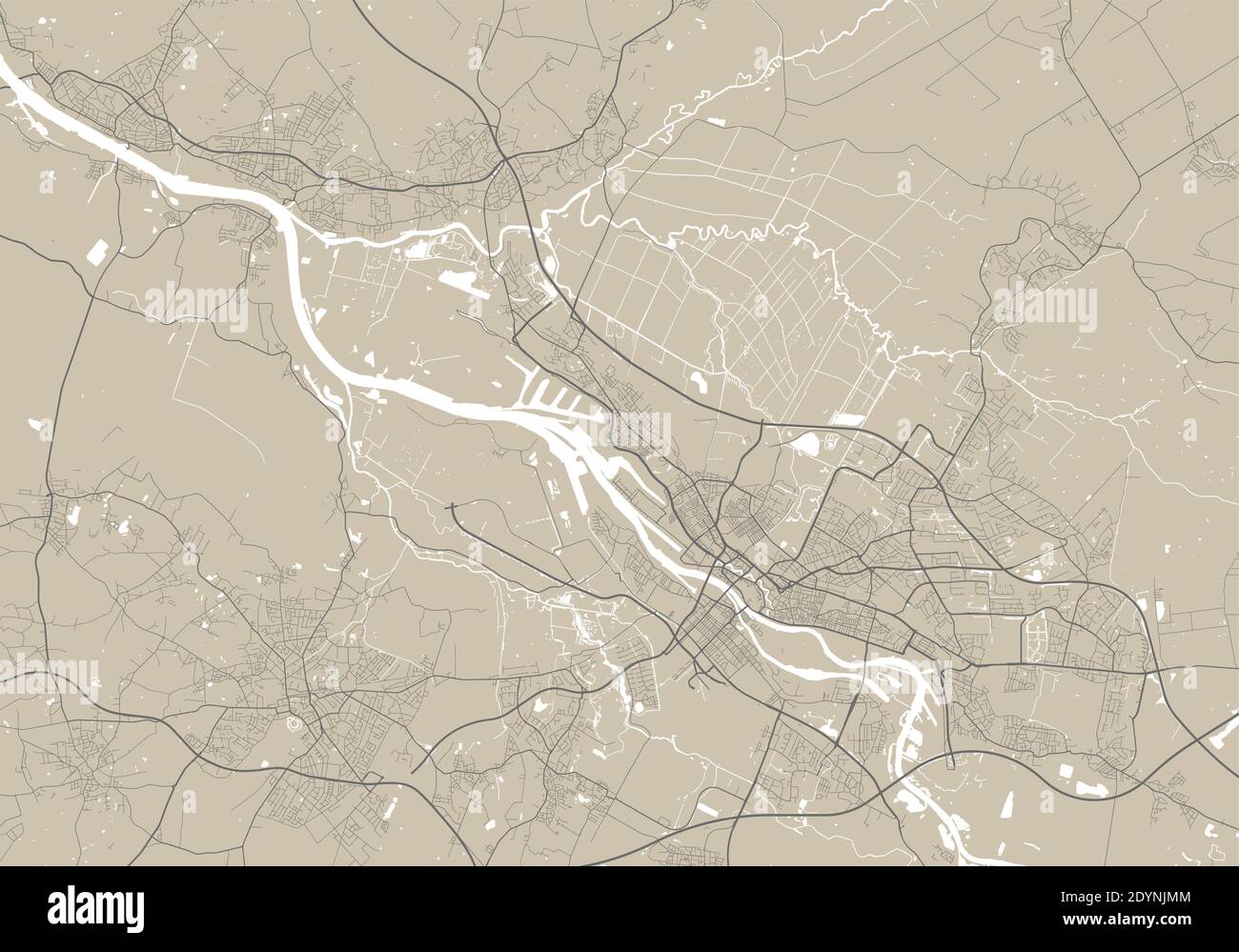 Mappa dettagliata dell'area amministrativa della città di Brema ...